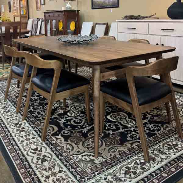 IN-STOCK - Bennington Leg Table & 6 Modern Cascade Chairs - Buy Custom ...